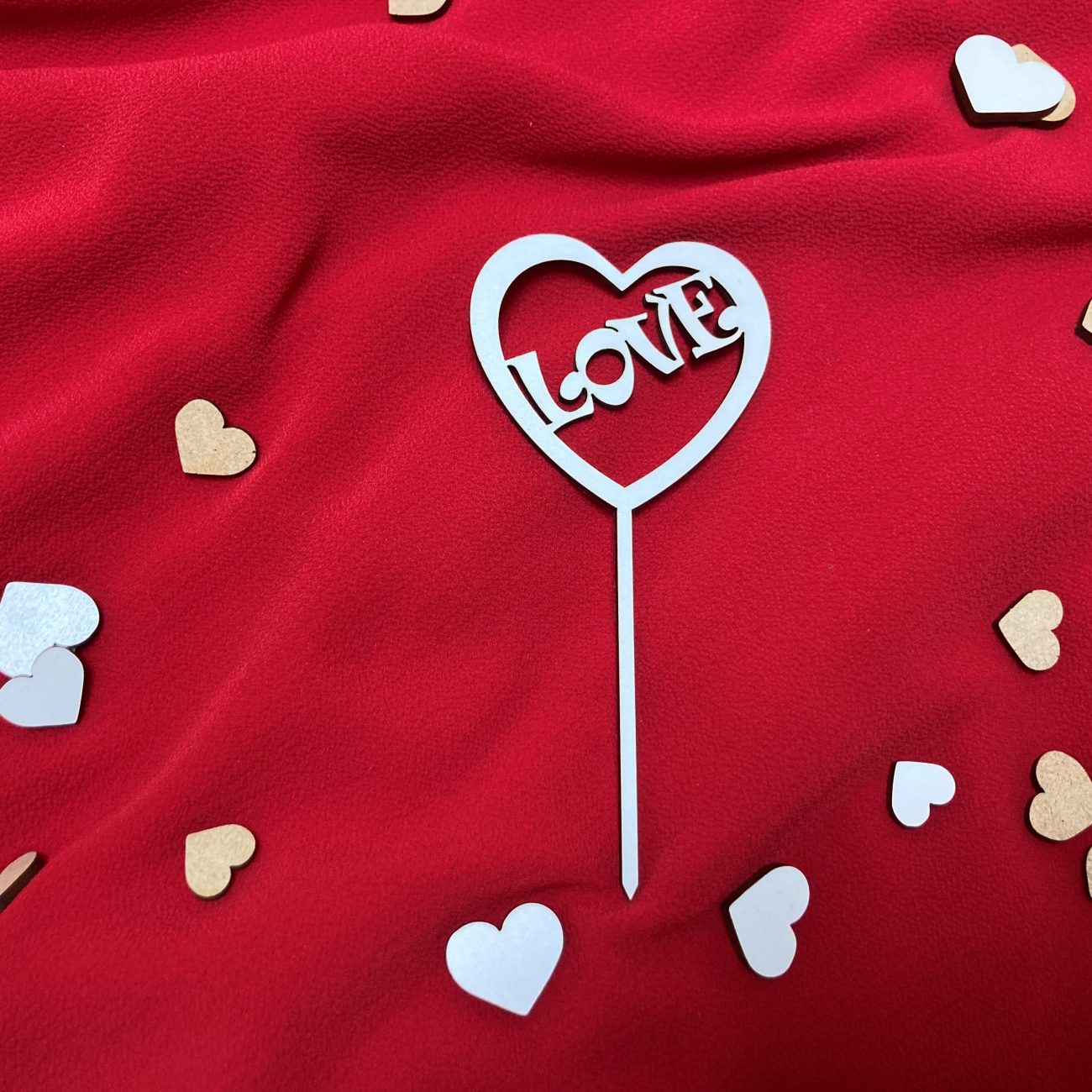 Cake topper corazón geométrico – ArtDekoLaser